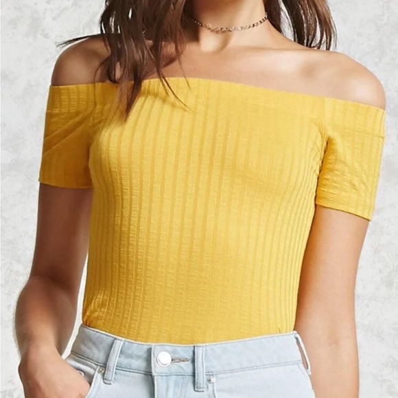 Forever 21 | Tops | Off The Shoulder Ribbed Top | Poshmark